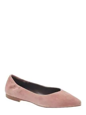 Cordani Mavis Pointed Toe Flat - Dark Pink Suede