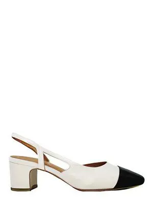 AMIE RAFA Paris Slingback Heels - Bone