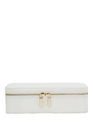 Wolf Maria Medium Zip Jewelry Case - White