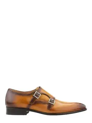 ACE MARKS Plain Toe Monk Strap - Bourbon Nicol