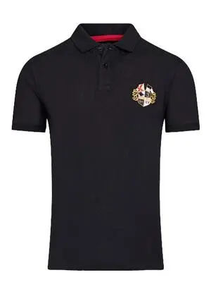 RAGING BULL Crest Polo - Black