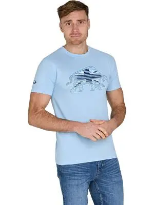 RAGING BULL Slash Bull T-shirt - Sky Blue