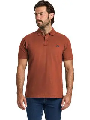 RAGING BULL 100% Cotton Polo Shirt Burnt Orange