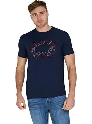 RAGING BULL Outburst Union Jack Bull T-shirt - Navy