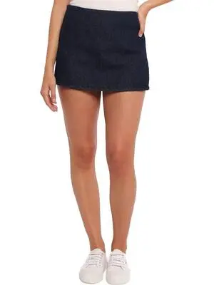 PETAL & PUP Ressie Denim Mini Skirt - Raw Denim