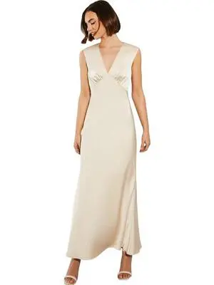 OASIS Satin Maxi Dress - Champagne