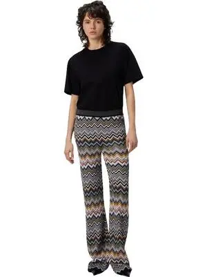 Missoni Long Pants With Chevron Pattern - Multicoloured