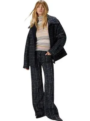 Missoni Striped High-neck Sweater - Beige & Pink