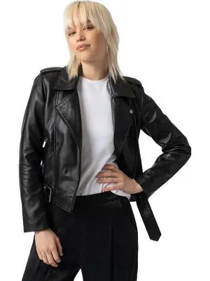 SAINT + SOFIA Luther Leather Jacket - Black