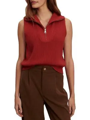Varley Amina Half-zip Sleeveless Sweater - Lava Falls