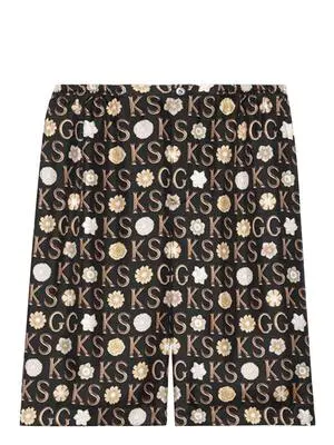 Gucci Printed Silk Shorts - Black