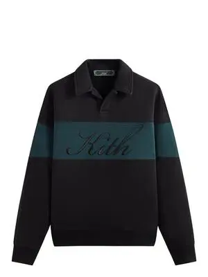 Kith Color-blocked Nelson Collared Pullover - Black