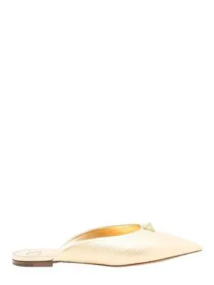 Valentino Garavani Roman Stud Metallic Mules - Gold