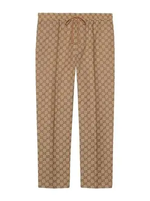 Gucci Gg Canvas Jogging Pant - Tan