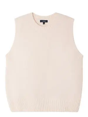 Soeur Namaste Round-neck Knit Vest - Rose Pale