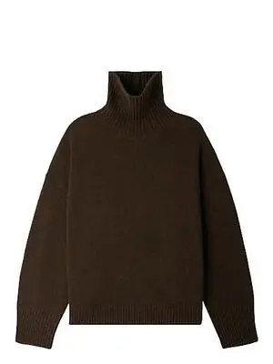 Soeur High-neck Merino-wool Jumper - Chocolat