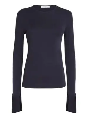 Max Mara Wool Long-sleeve T-shirt - Blue