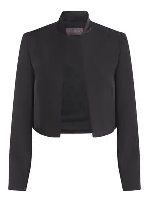 Max Mara Stretch-sable Cropped Jacket - Black