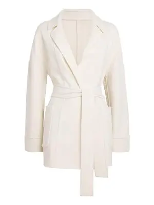 Eleventy Wool Reversible Wrap Coat - White