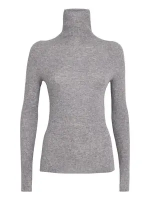 FABIANA FILIPPI Wool-Silk-Cashmere Ribbed Sweater