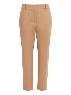 Eleventy Wool-blend Metallic Straight Trousers - Beige