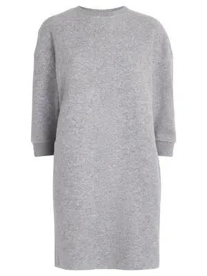 Max Mara Virgin Wool-blend Mini Dress - Grey