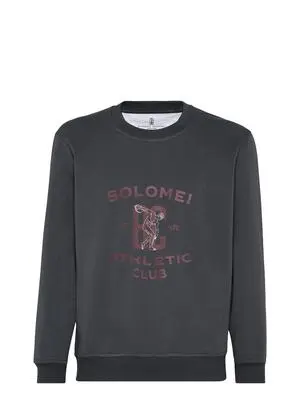 Brunello Cucinelli Graphic Cotton-blend Sweatshirt - Black