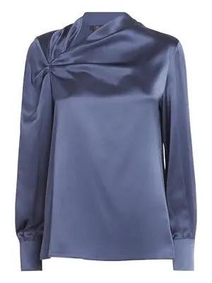 Max Mara Silk Wrap Blouse - Grey