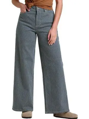 TOAD & CO Balsam Wide Leg Pant Midnight Stripe