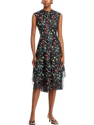 3.1 Phillip Lim Bliss Silk Floral Dress - Black Multi