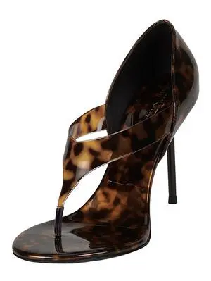 Jeffrey Campbell Rhian Suede Thong Pumps Tortoise