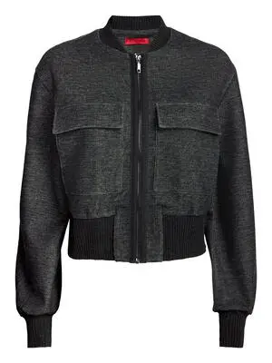 Max & Co. Cotton-blend Bomber Jacket - Grey