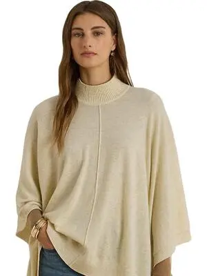 Ralph Lauren Knit Poncho - Cream