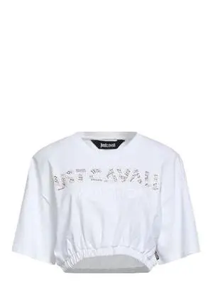 Just Cavalli Cotton Jersey Crop T-shirt - White
