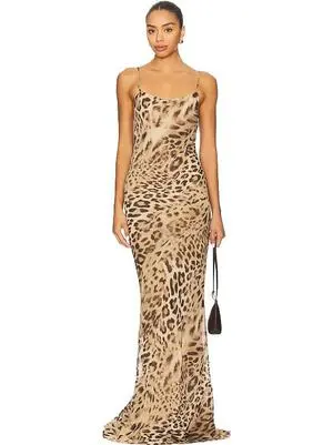 Andamane Ninfea Slip Dress - Animalier