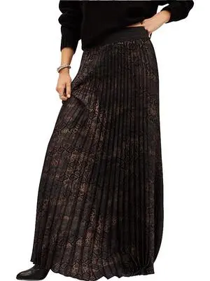 Ba&sh Howie Pleated Skirt Brown