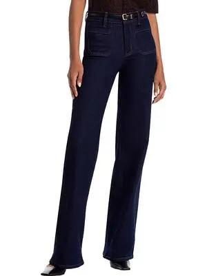 FRAME Le Slim High-rise Palazzo Jeans - Rinse