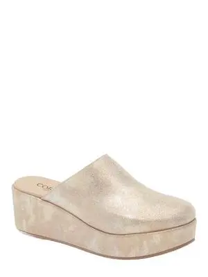 Cordani Camryn Shimmer Platform Wedge Mule - Murano Visone