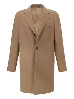 Boggi Milano Single-breasted Cashmere Coat - Neutrals