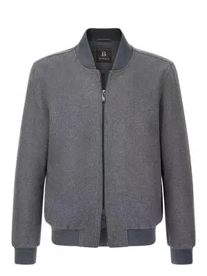 Boggi Milano Wool-blend Bomber Jacket - Grey