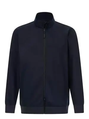 Boggi Milano High-neck Zipped Sweatshirt - Blue