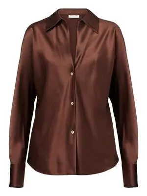 Vince Silk Shirt - Brown