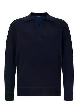 Boggi Milano Polo-collar Sweater - Blue