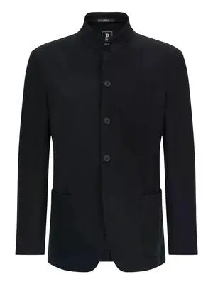 BOGGI MILANO Mandarin-Collar Patch-Pocket Blazer