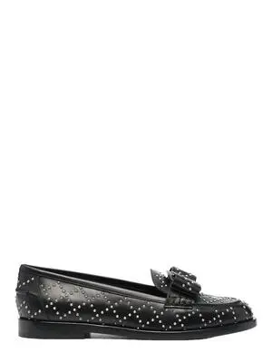 FERRAGAMO Viva Studded Loafers - Black
