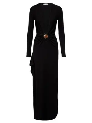 Christopher Esber Gathered Jersey Maxi Dress - Black