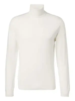 SLOWEAR Virgin Wool Turtleneck Sweater - White