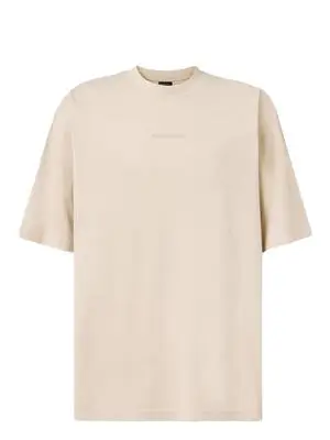 Balenciaga Logo Cotton Jersey T-shirt - Beige