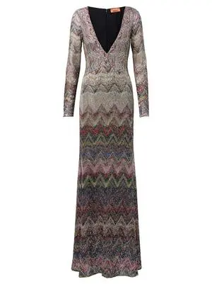 MISSONI Missoni Zigzag Sequined Lamé Maxi Dress