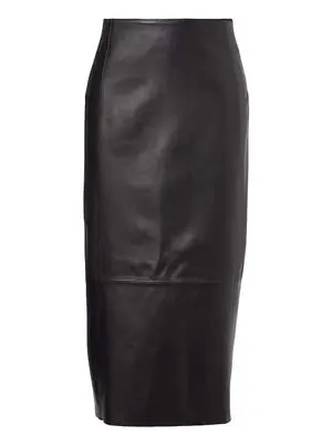 Vince Leather Pencil Skirt - Black